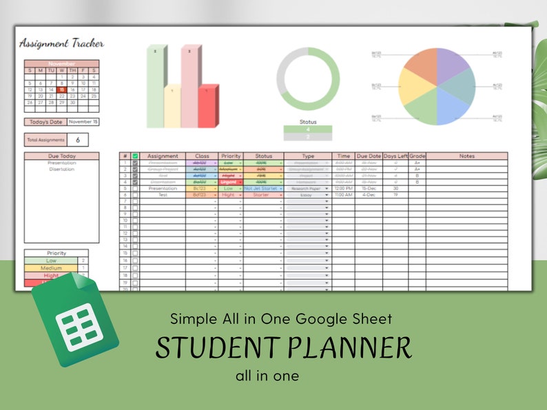 Student Digital Planner 2024, Online Planner Student, Academic Planner ...