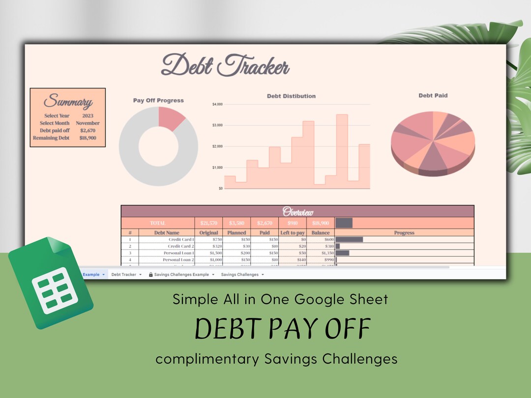 Debt Payoff Tracker Spreadsheets Template Loan Bill Payment Sheet With ...