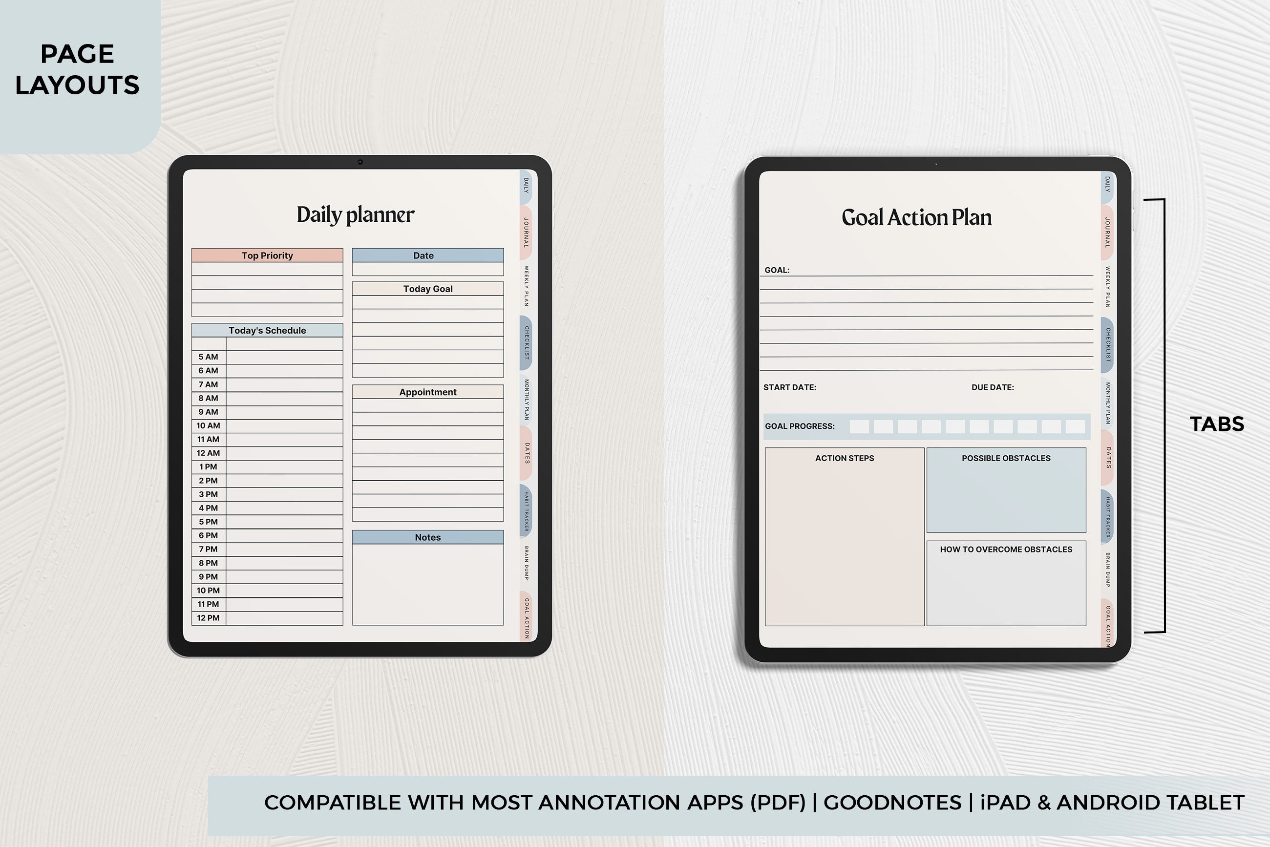 ADHD Digital Planner for Ipad, Goodnotes, Android. Adult ADHD Daily ...