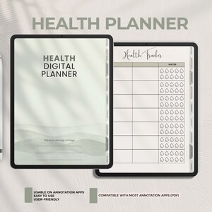 Digital Health Planner Health Planner Fitness Planner Health Tracker ...