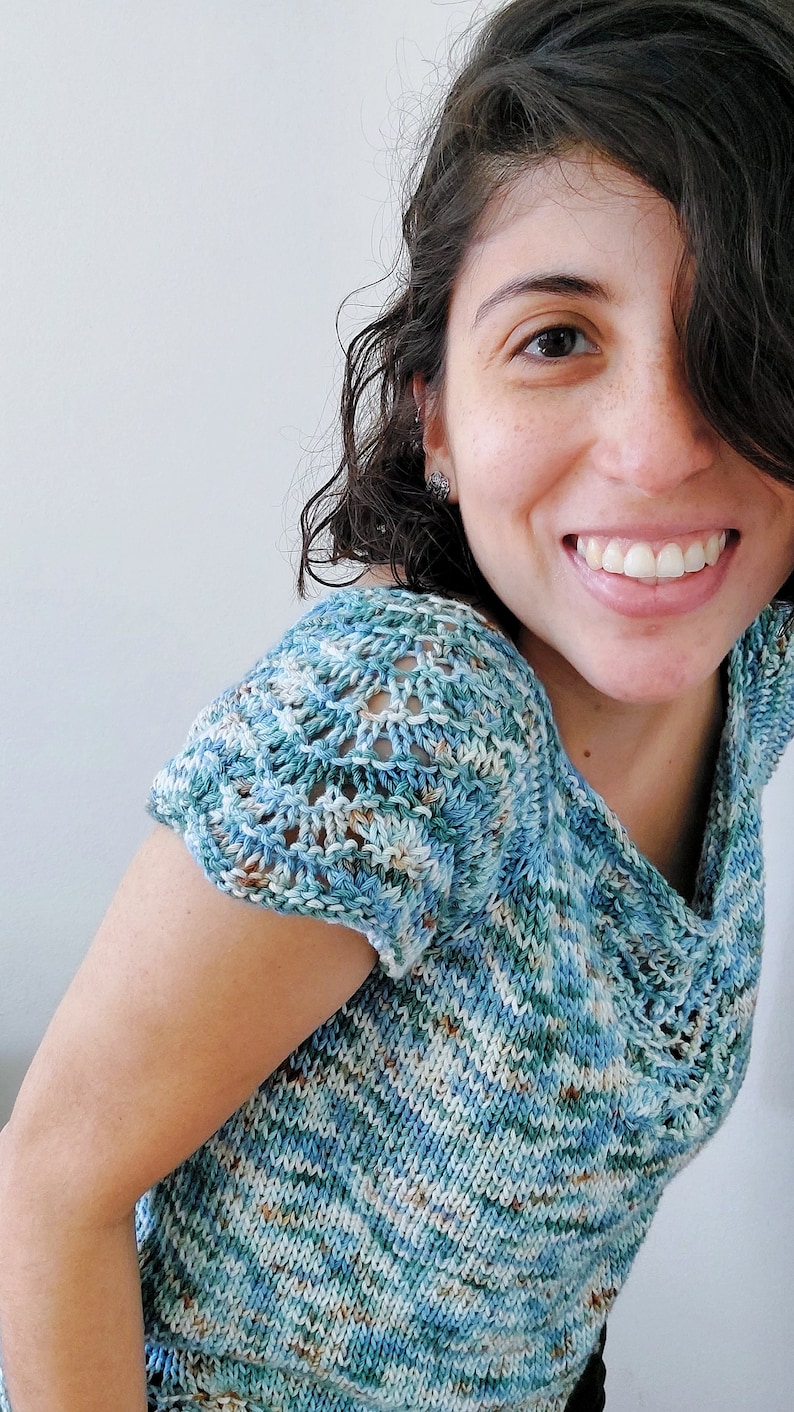 Sea Blouse Knitting Course, Knitting With Circular Needles, Custom Top ...