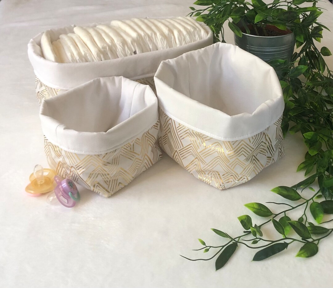 Set of Changing Table Baskets - Diaper Baskets - Baby Changing ...