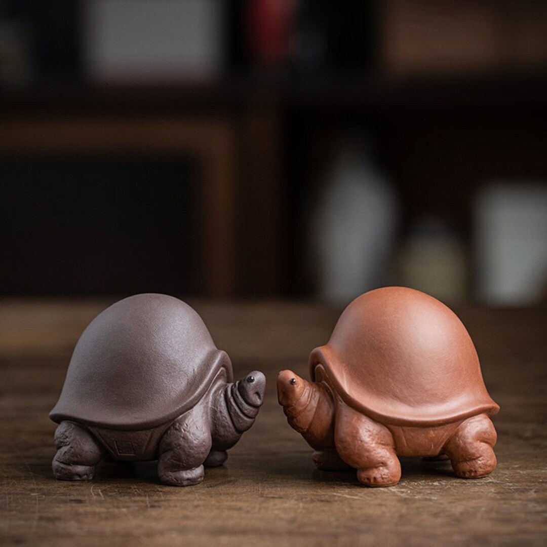 Turtle Tea Pet Cute Statue/tea Set Decoration Home Furnishings - Etsy