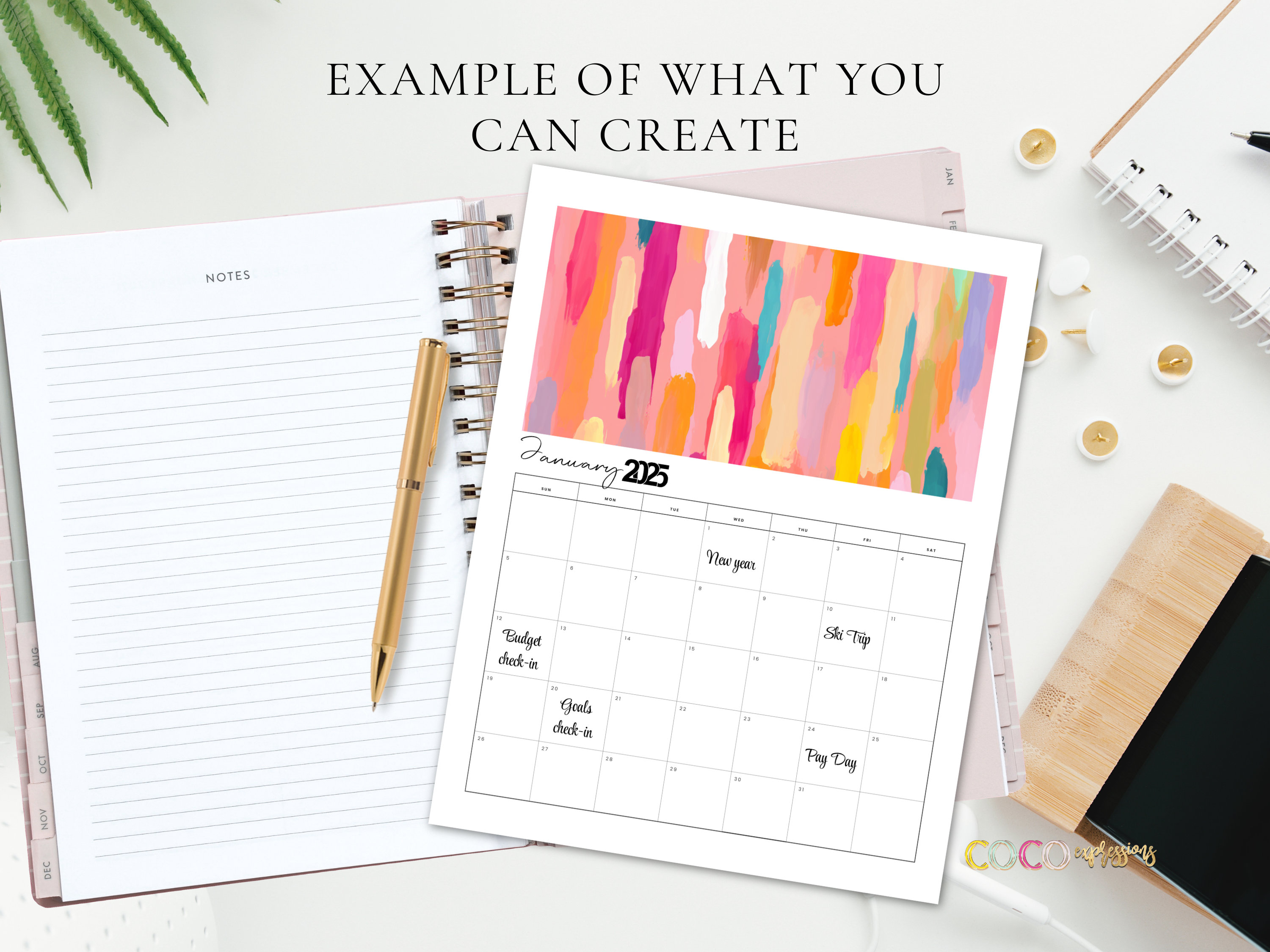 Editable 2025 Calendar Template: Canva Ready, PLR Rights (bundle) - Etsy