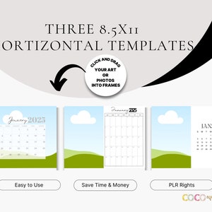 Editable 2025 Calendar Template: Canva Ready, PLR Rights (bundle) - Etsy