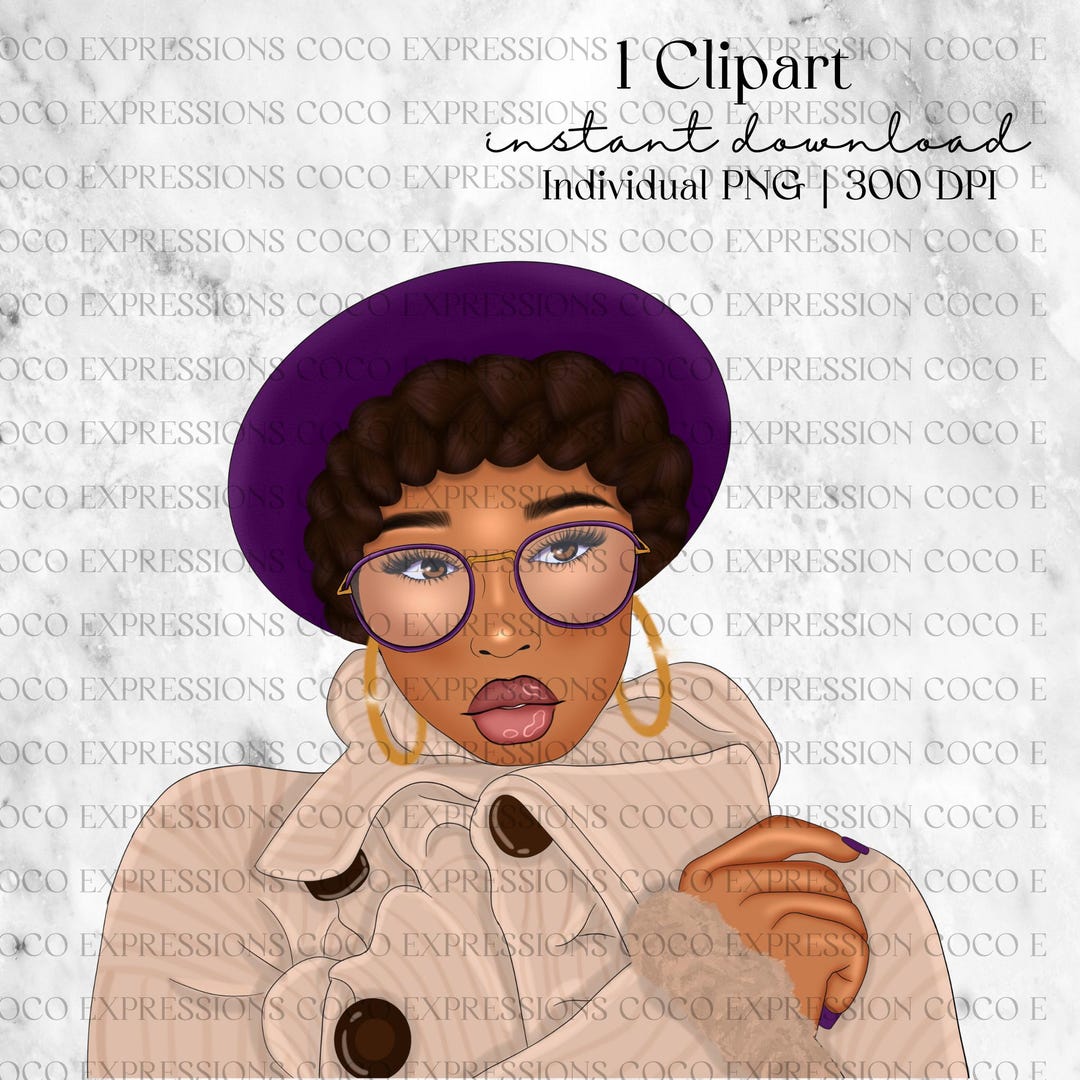 Fashion Clipart, Black Girl Clipart, Black Girl Fashion, African ...