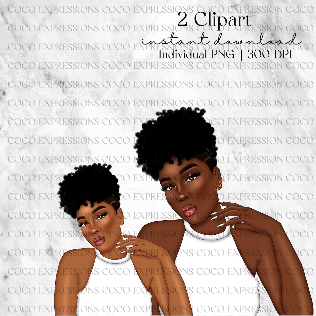 Fashion Clipart, Black Girl Clipart, Black Girl Fashion, African ...