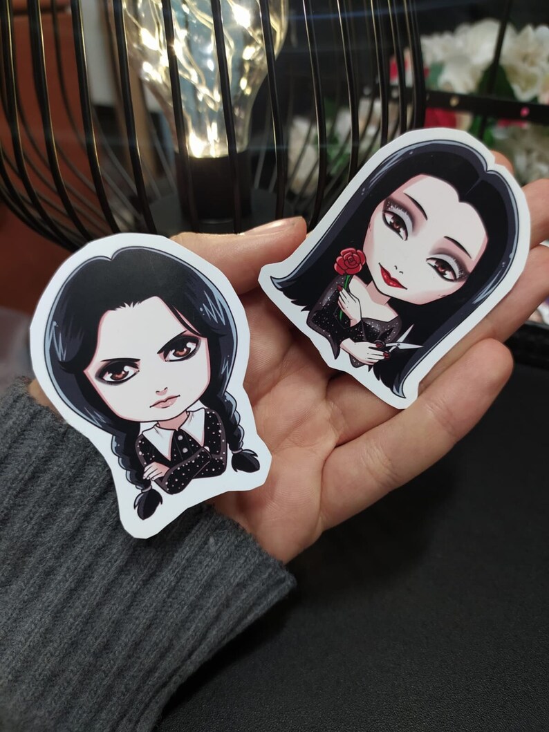 Addams Family Wednesday Morticia Stickers - Etsy