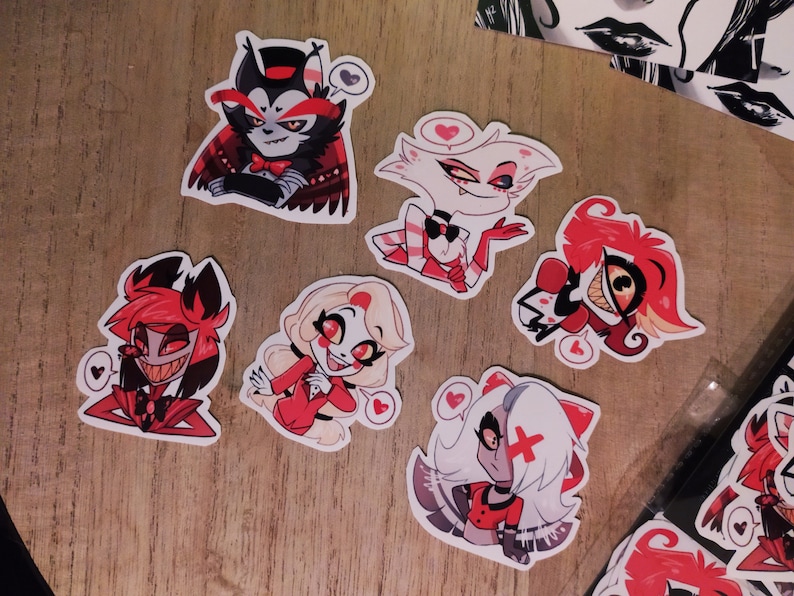 Hazbin Hotel Vinyl Stickers Handmade - Etsy