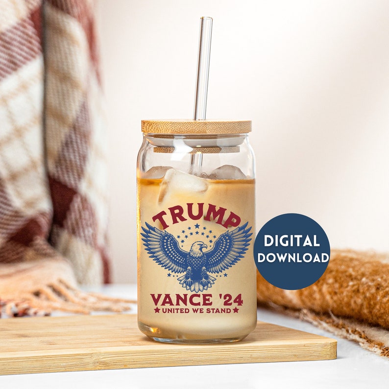 Trump Vance 2024 Digital, JD Vance VP, Sublimation, Transparent, Trendy ...