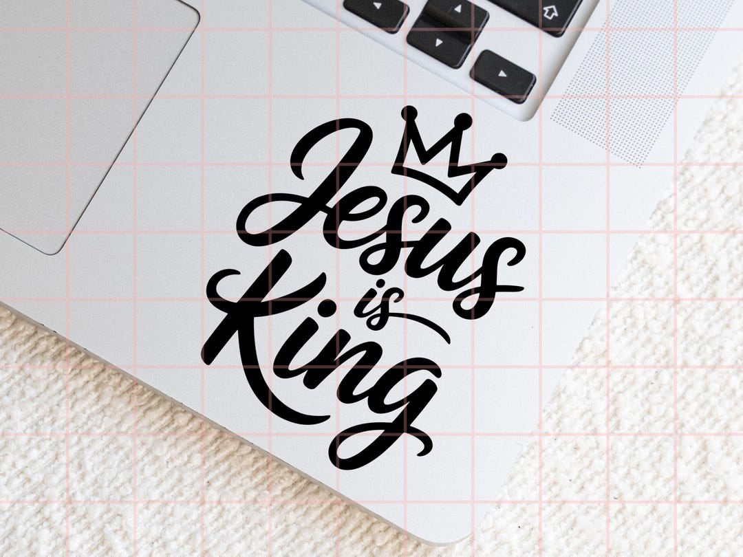 Jesus is King Decal, Christian Car Sticker, Faith Based Vinyl Window ...