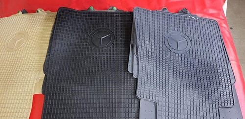 Mercedes Floor Mats Rubber With Mercedes Logo Front Rear 4-piece ...