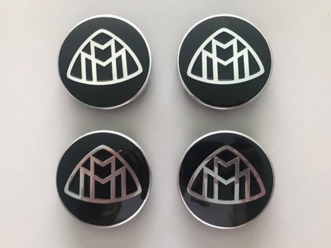 Maybach Mercedes-benz Hub Cover Black-gloss /chrome 75mm for Alloy ...