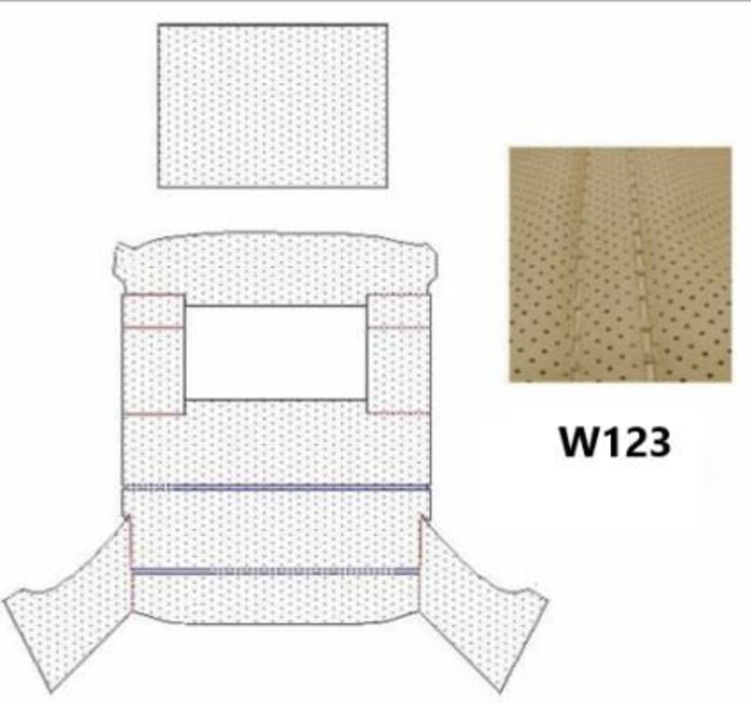 Headliner With Sunroof – Fits W123 Sedan – Cream Perforated Vinyl – NEW ...