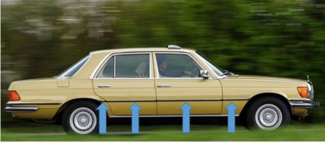 Mercedes W116 Model "s" and "se" Trim Set 8 Pieces (not "sel") Incl ...