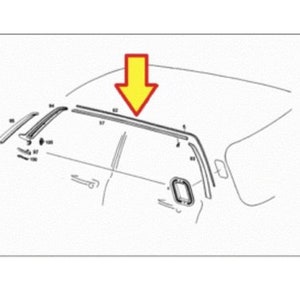 Rubber Seal for Rain Gutter Left and Right for Mercedes W115 Sedan 2nd ...