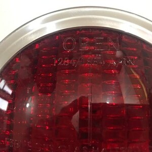 Rear Fog Light Round D=14cm Chrome Housing Metal With Red Glass for ...