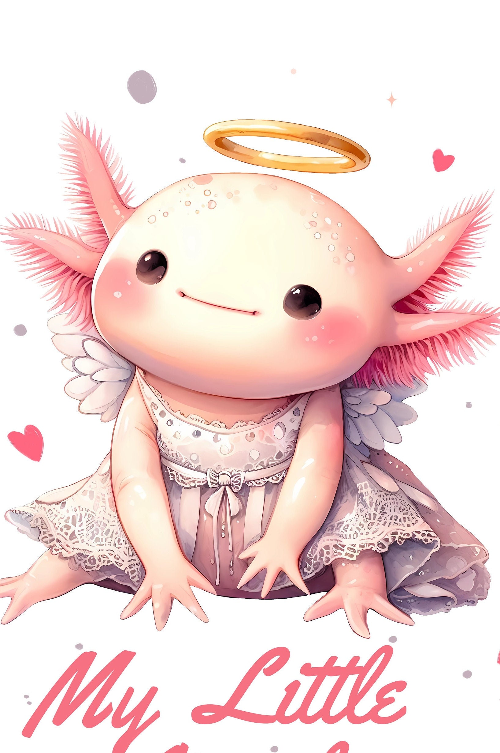 Little Angel Axolotl Mug, Pink Axolotl Mug, Salamander Mug, Cute ...