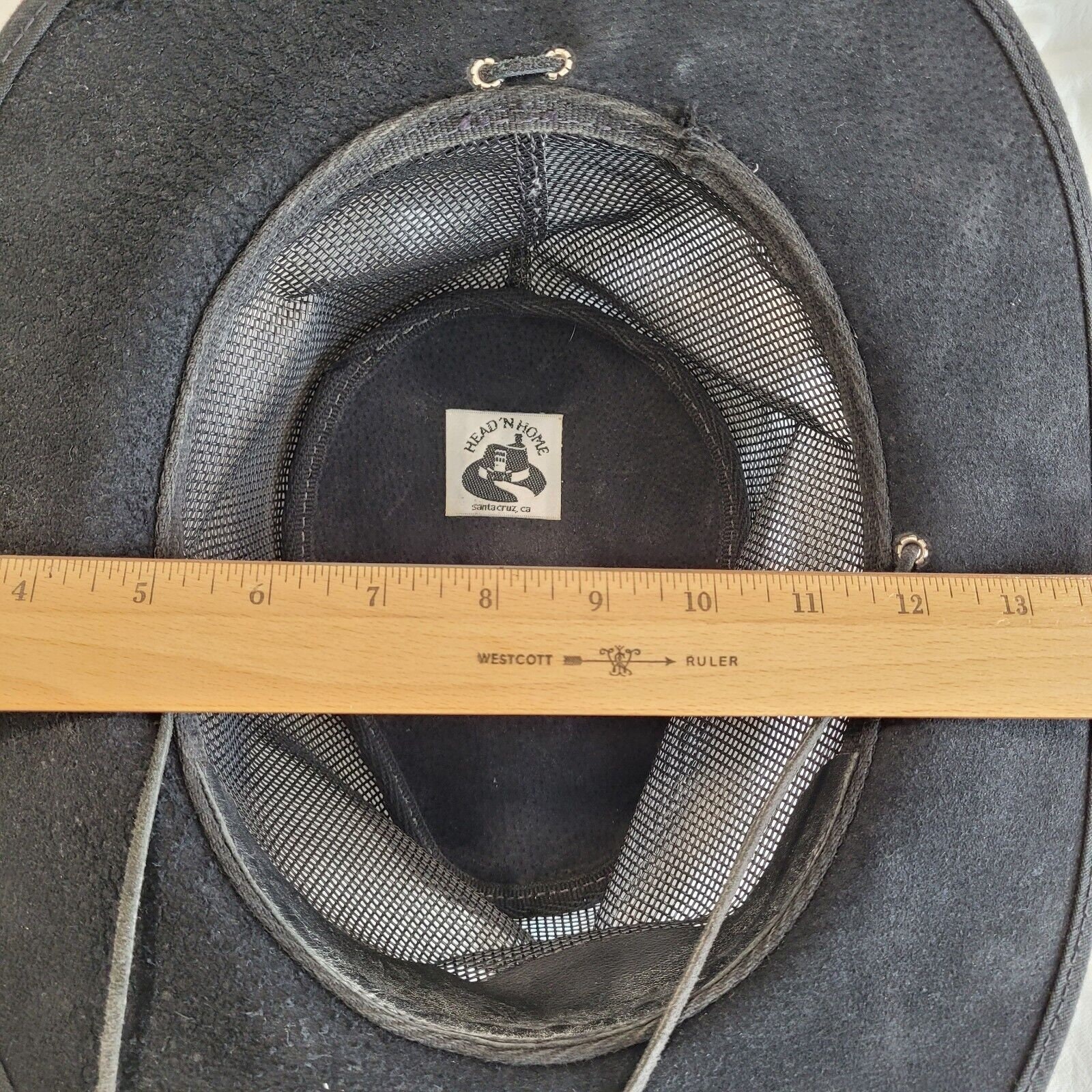 Black Western Boonie Hat Leather Brim Band Visor Fishing Breathable ...