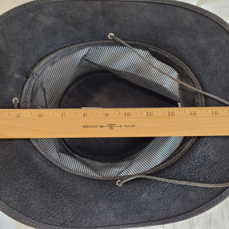Black Western Boonie Hat Leather Brim Band Visor Fishing Breathable ...