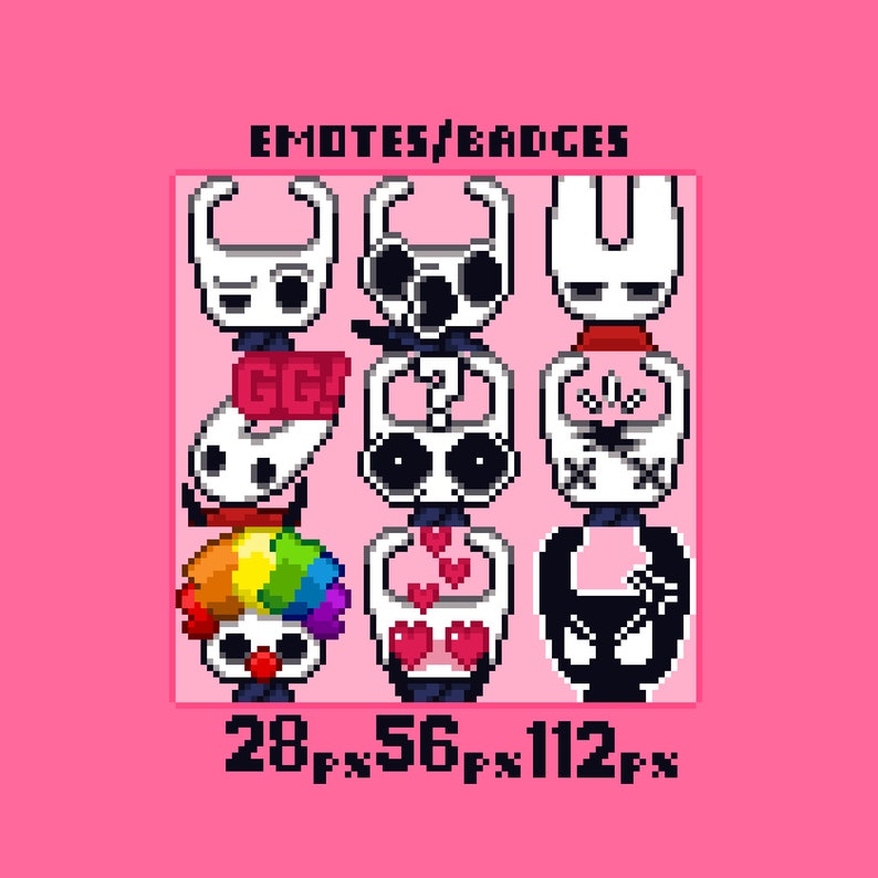 Hollow Knight Pixel Art Emotes for Twitch / Discord - Etsy