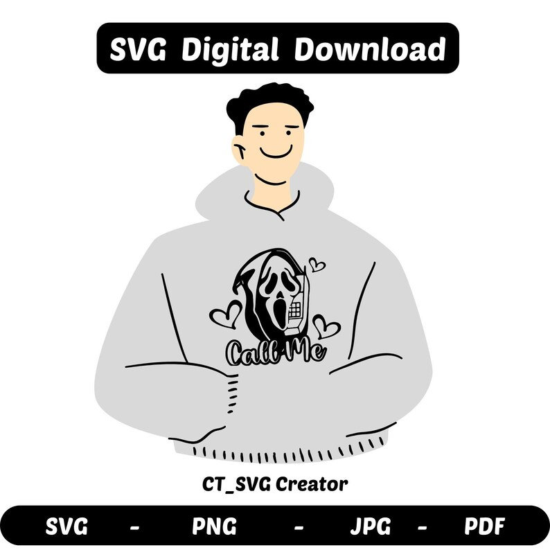 Scream Call Me, Scream Svg, Digital Download, Png,jpg,svg Pattern ...