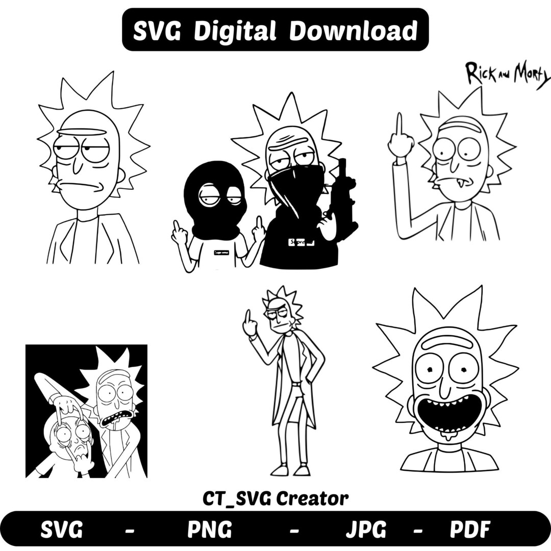 Rick and Morty SVG File, Digital Download, Morty Svg Bundle, Pdf ...