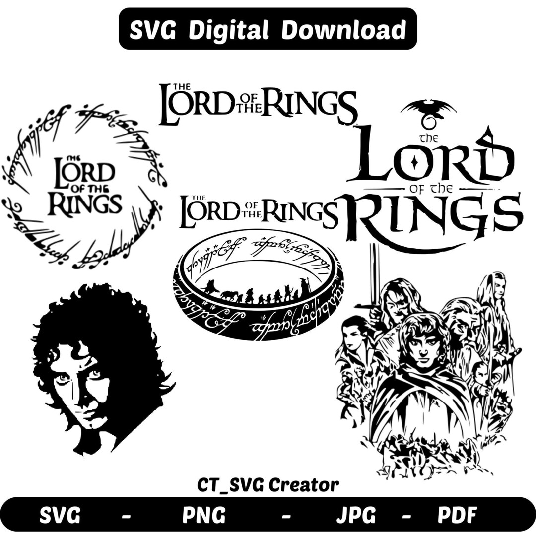 The Lord of the Ringssvg File,digital Download,ring Pdf Pattern,frodo ...