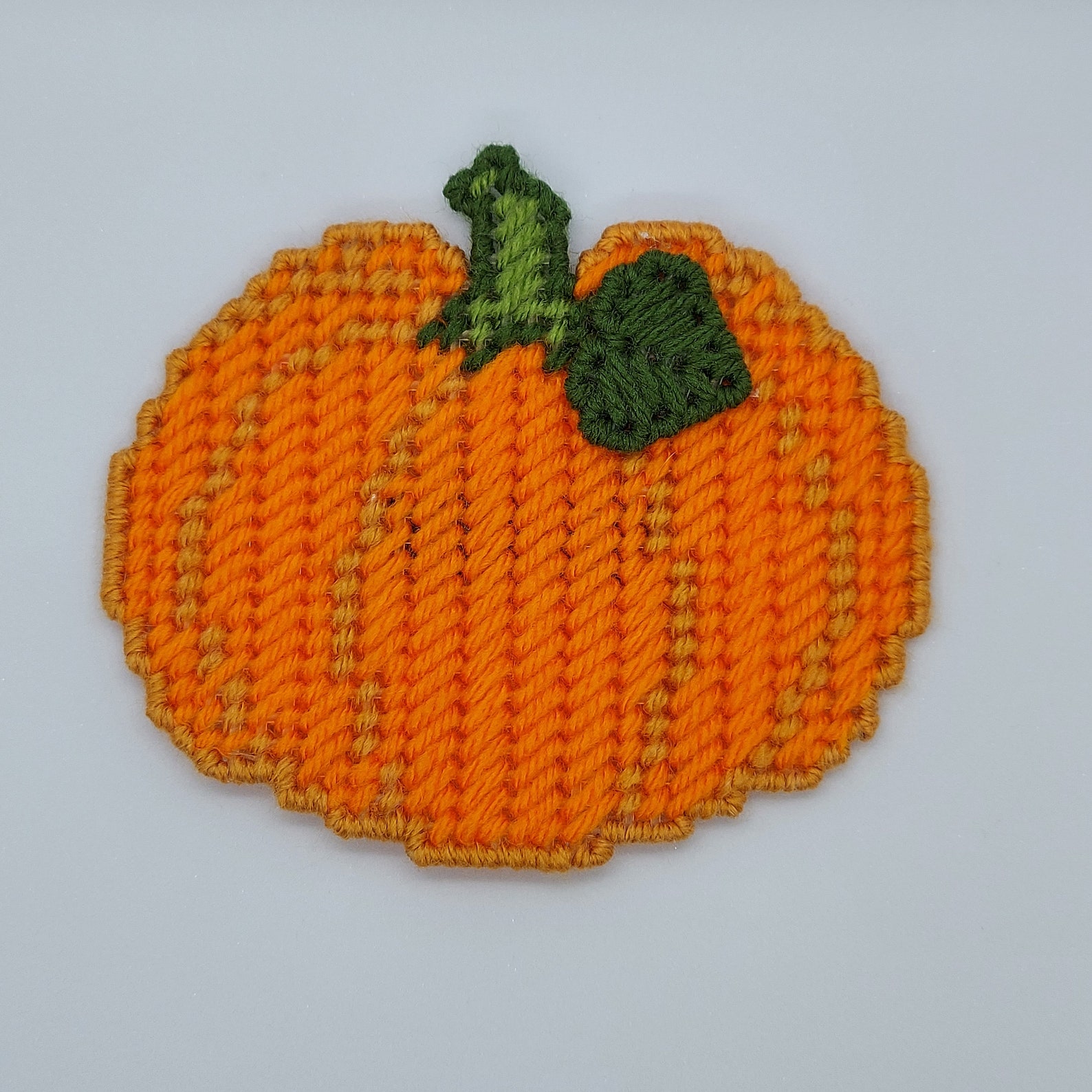 Fall Pumpkin Magnet or Coaster From Plastic Canvas - Etsy