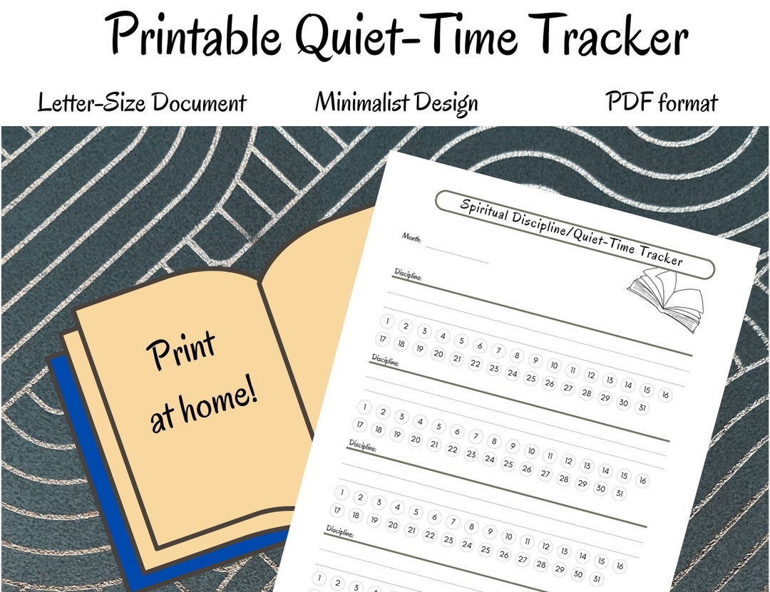 Minimalist Printable Quiet-time Tracker Printable Spiritual - Etsy