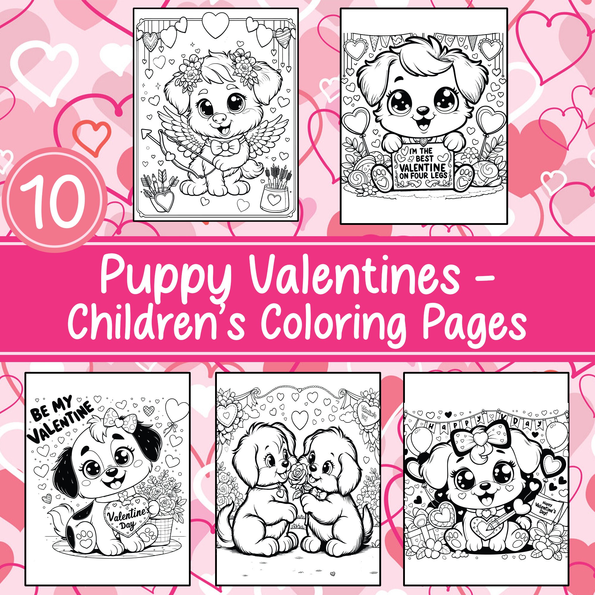 Valentine's Day Coloring Pages for Kids, Puppy Valentine's Day Kids ...