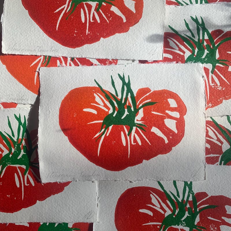 Abstract Lino Cut - Etsy