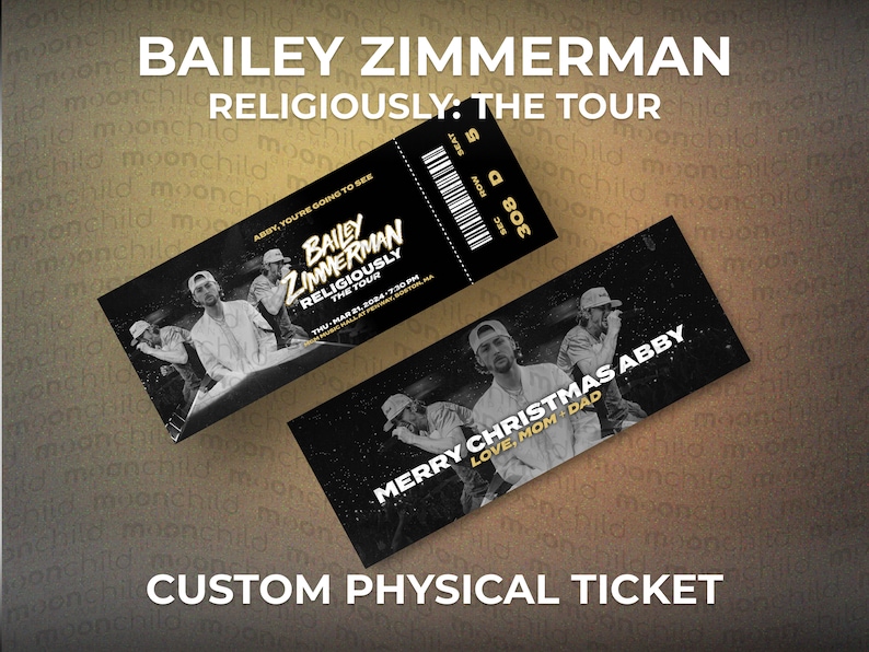 Religiously Tour Bailey Zimmerman Custom Personalized Gift - Etsy