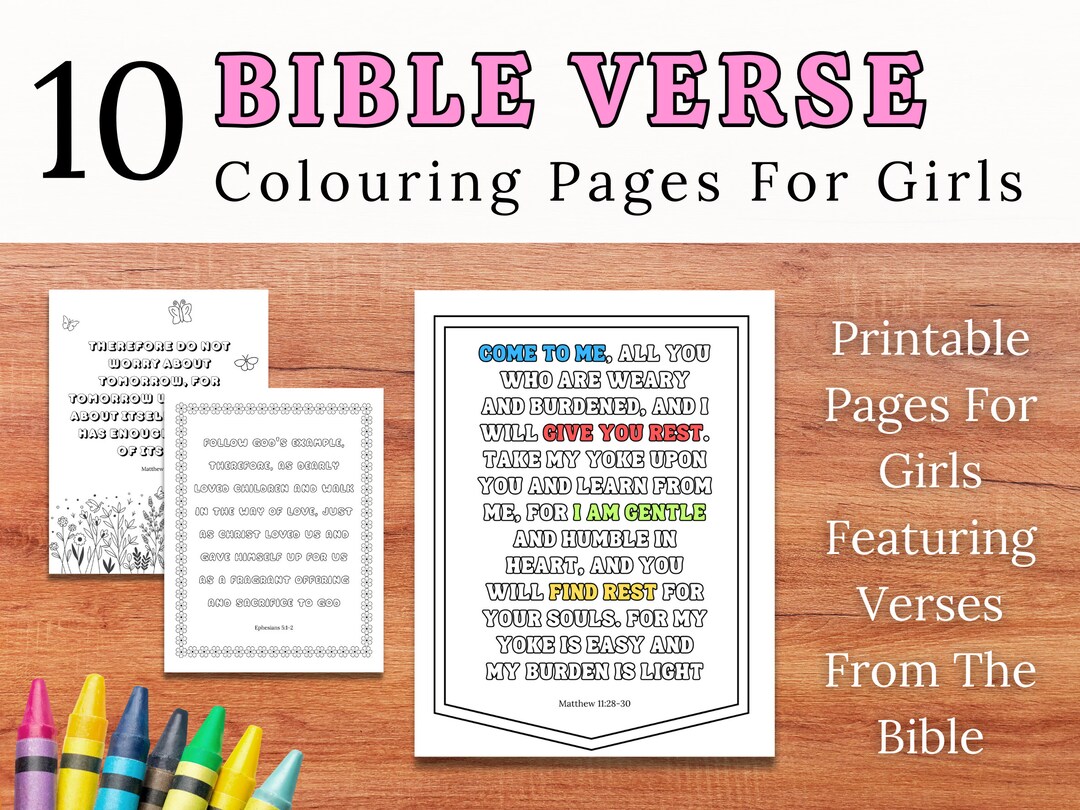 Bible Verse Colouring Pages for Teenage Girls - Etsy