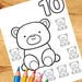 Counting and Coloring Pages for Kids, Kids Beginning Math, Kindergarten ...