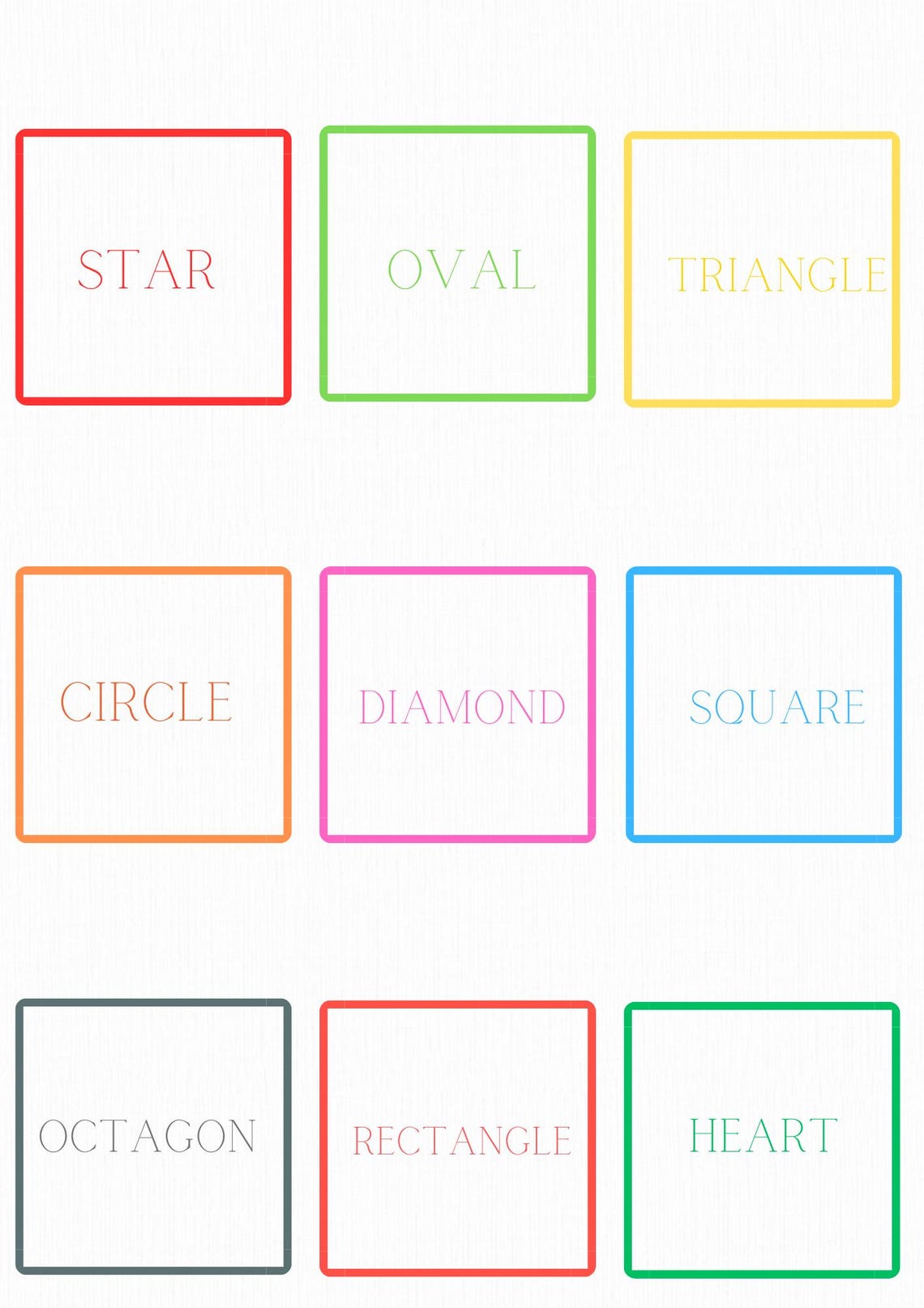 Printable Shape Flashcards, Shape Flashcards, Homeschool Flashcards ...
