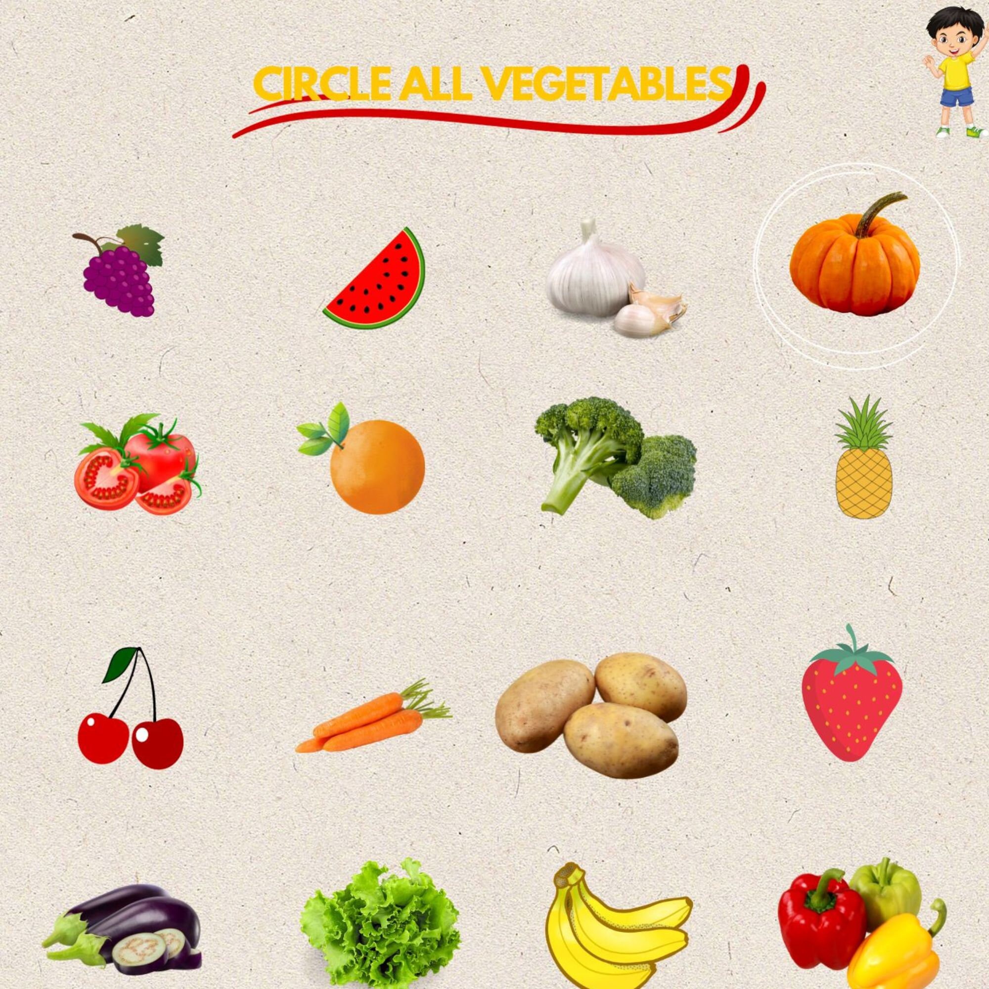 Vegetables and Fruits Sorting Activity, Vegetables Worksheets - Etsy