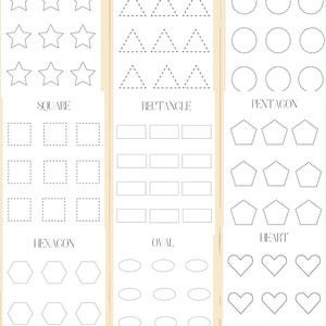 Shape Tracing Worksheets: Pre-writing Skills Practice (digital Download ...