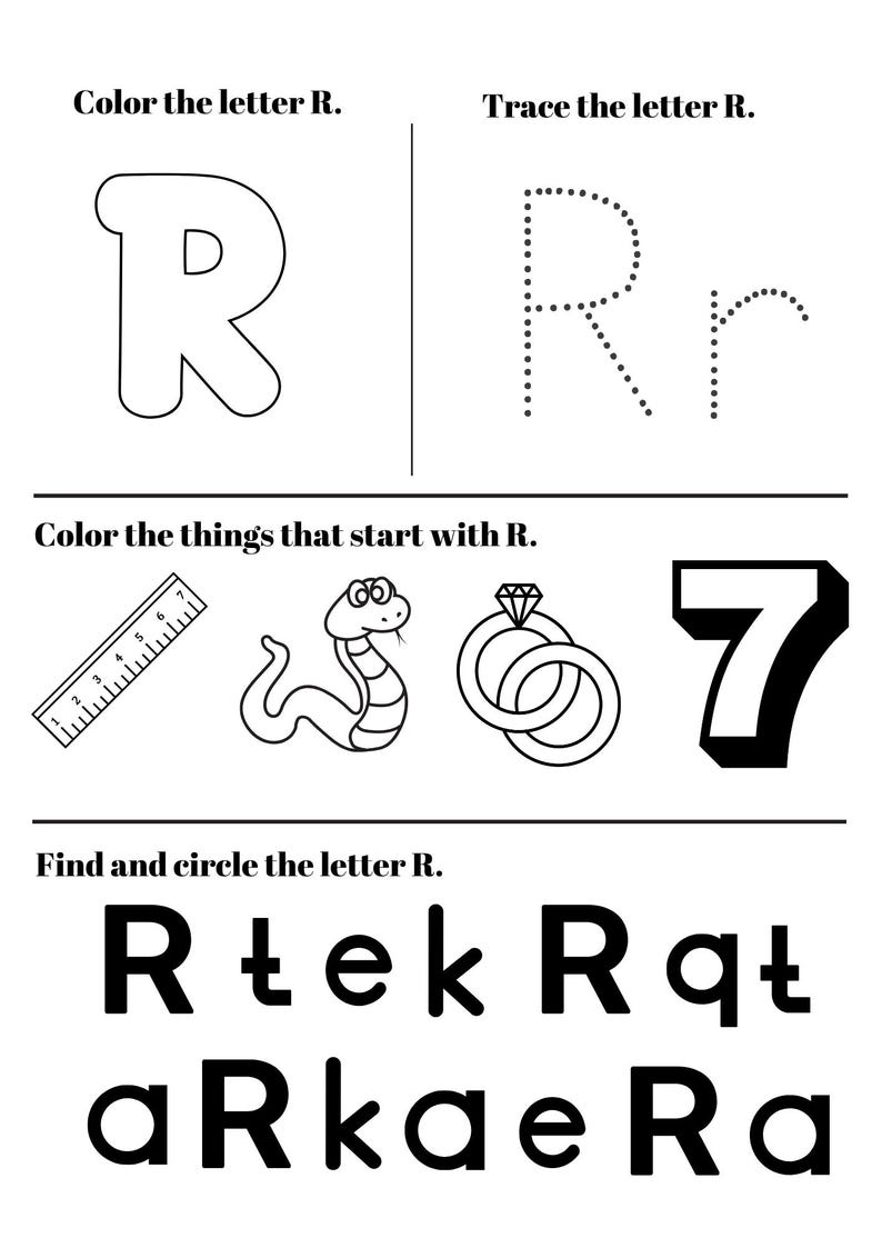 26 Alphabet Worksheets (A - Z ), Printable Activity Worksheets, Trace ...