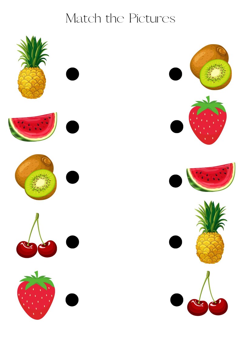 Matching the Pictures, Matching Worksheets, Kindergarten, Preschool ...