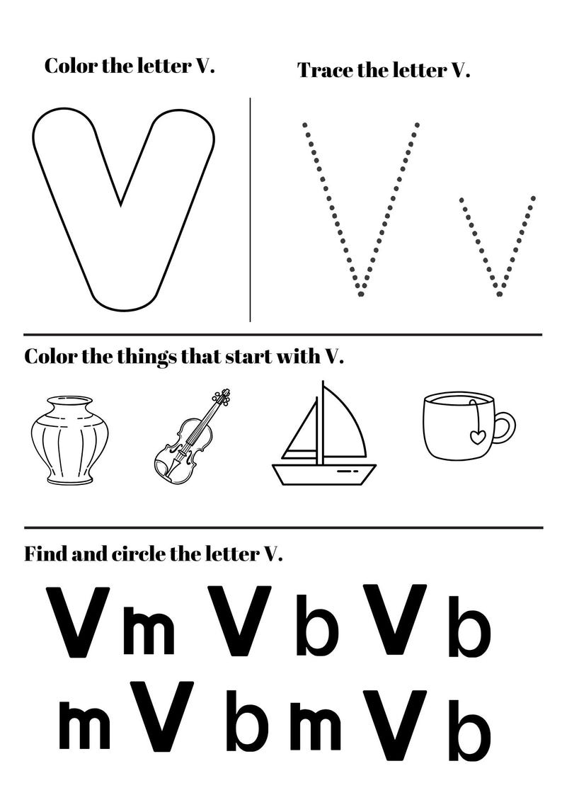 26 Alphabet Worksheets (A - Z ), Printable Activity Worksheets, Trace ...