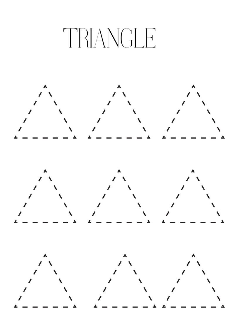 Shape Tracing Worksheets, Trace the Shapes and Color, Pre Math Skills ...