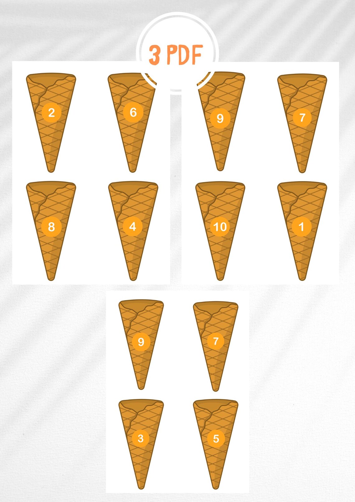 Counting Ice Cream Scoops Game, Learning Numbers, Math Skills, Counting ...