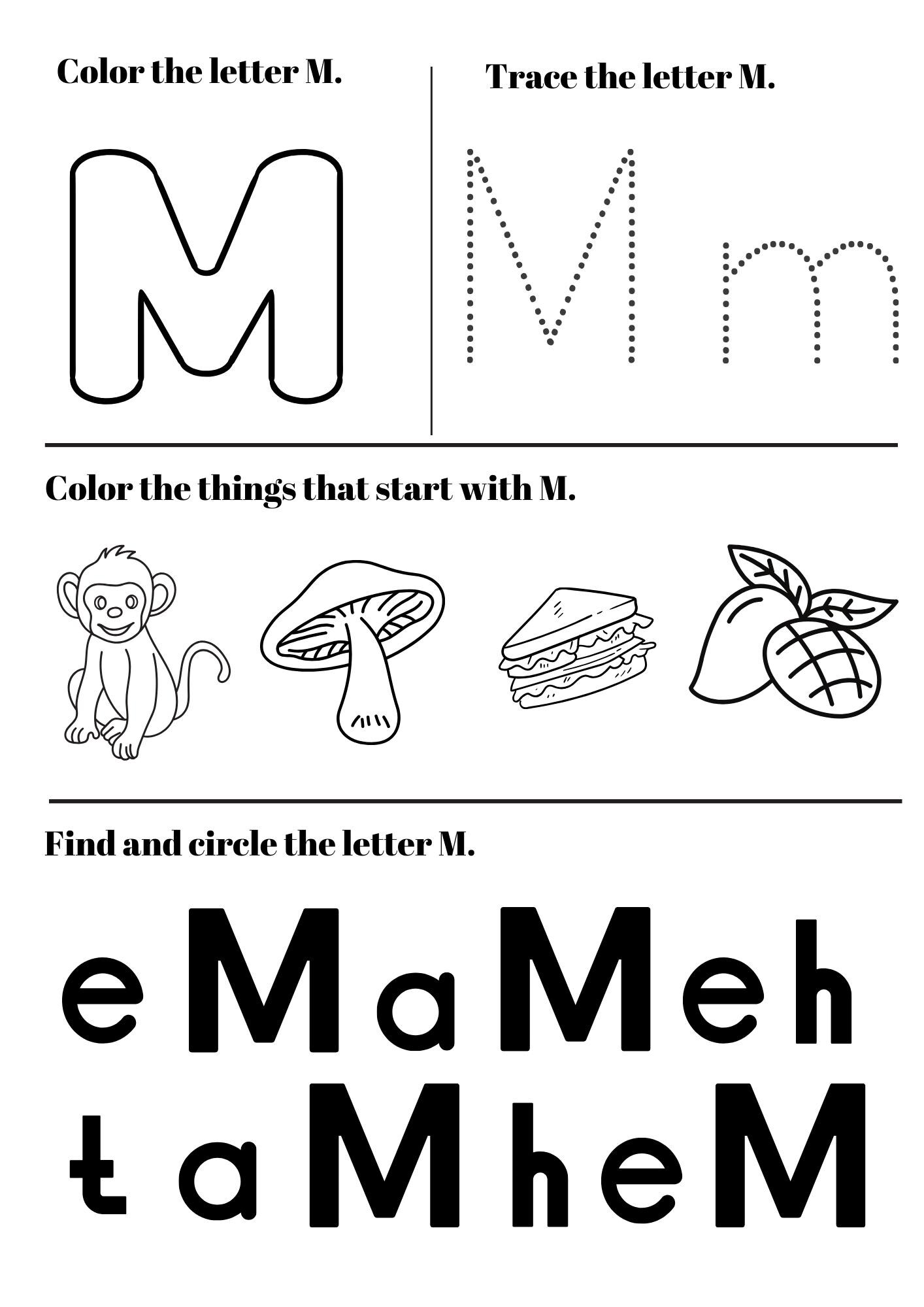 26 Alphabet Worksheets (A - Z ), Printable Activity Worksheets, Trace ...