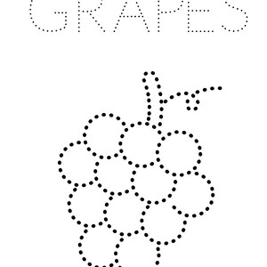 Vegetables and Fruits Tracing and Coloring Worksheets, 10 Printable ...