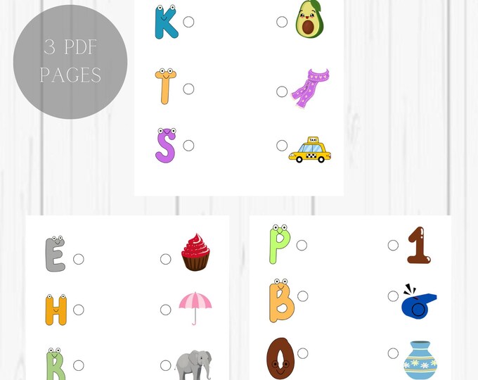 Beginning Sound Match, Beginning Sound Picture Match, Educational ...