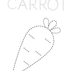 Vegetables & Fruits Tracing Coloring Pages: Preschool Kindergarten ...