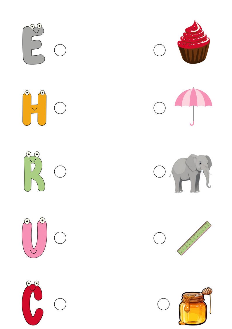 Beginning Sound Match, Beginning Sound Picture Match, Educational ...