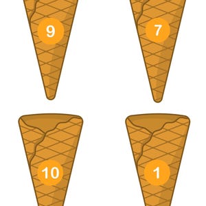 Counting Ice Cream Scoops Game, Learning Numbers, Math Skills, Counting ...