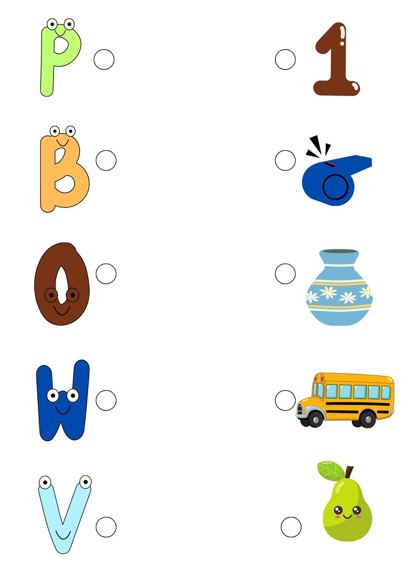 Beginning Sound Match, Beginning Sound Picture Match, Educational ...